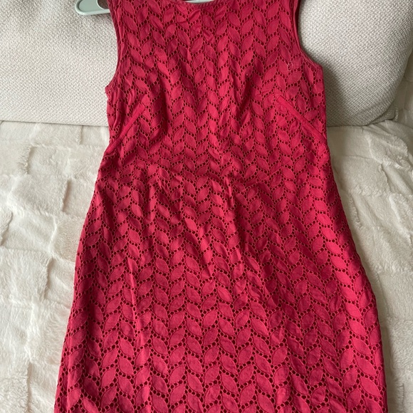 LOFT | Dresses | Loft Red Ribbed Sheath Midi Dress | Poshmark